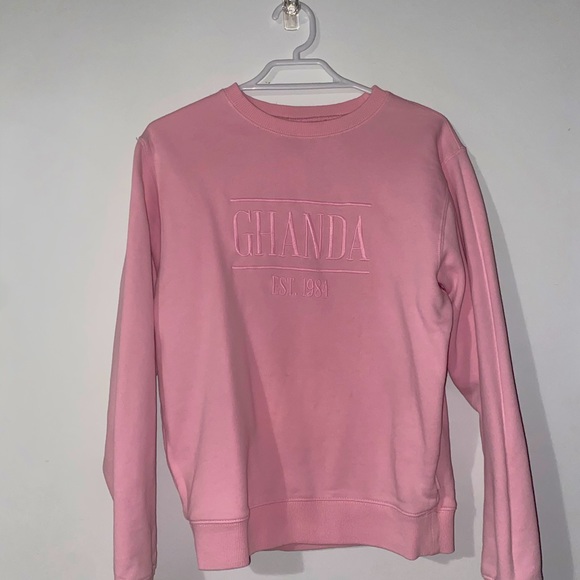 Ghanda | Shirts & Tops | Ghanda Crew Necklight Pink | Poshmark